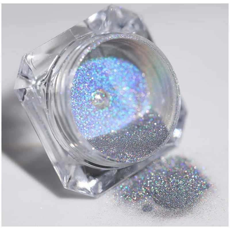 Holo Laser Powder - Silver - holograficzny pyłek do paznokci